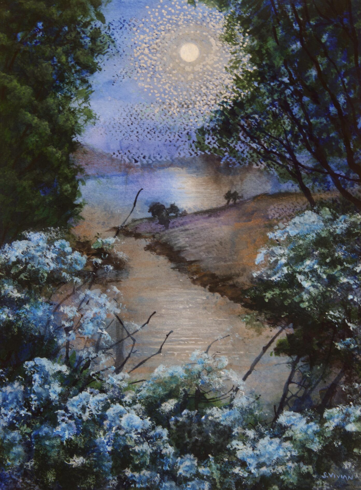 Gallery of mixed media paintings of Cornwall by artist Sarah Vivian