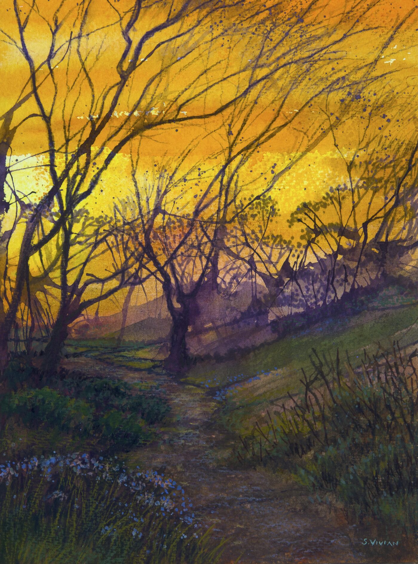 Gallery of mixed media paintings of Cornwall by artist Sarah Vivian