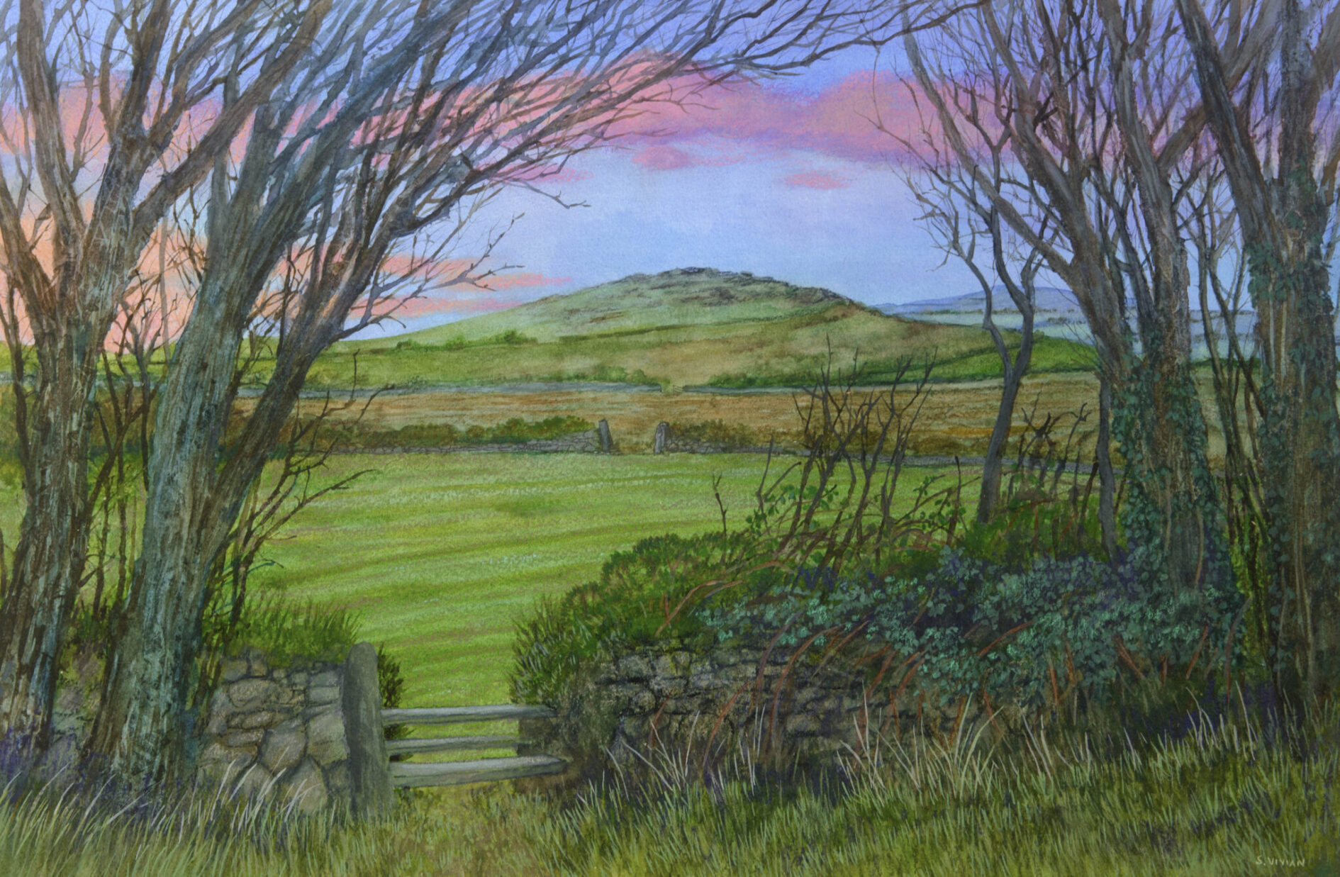 Gallery of mixed media paintings of Cornwall by artist Sarah Vivian