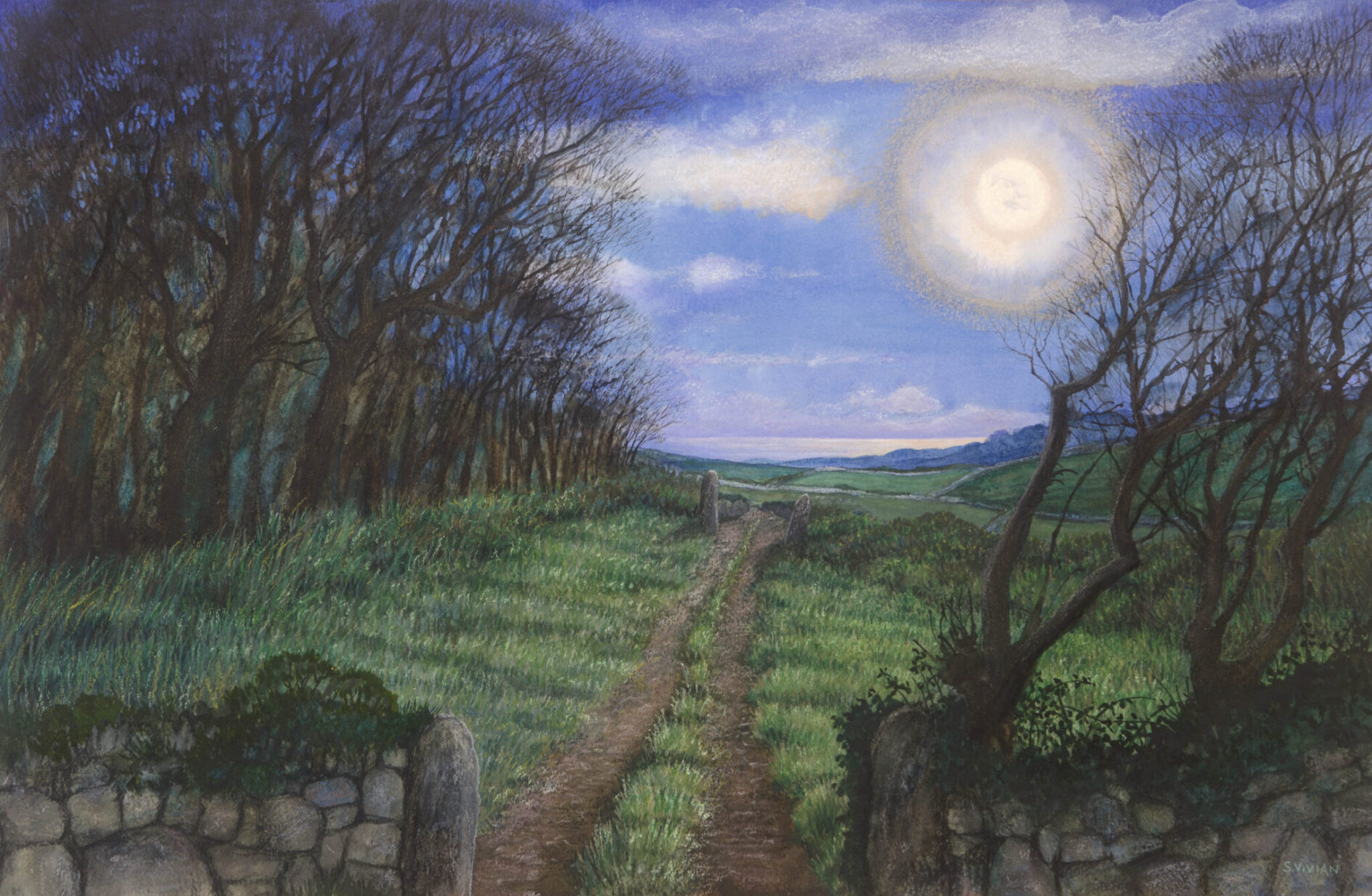 Galleries of Cornwall paintings by artist Sarah Vivian- Sea and Landscapes